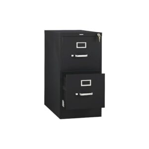 Hon 512PP Two-Drawer Full-Suspension File, Letter Size, 15w x 29h x 25d, Black