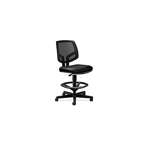 HON 5715SB11T Volt Series Mesh Back Adjustable Leather Task Stool, Black