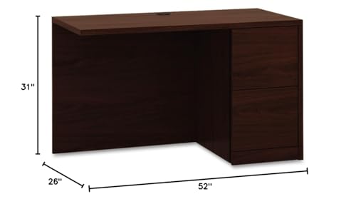 HON 105905RNN 10500 Series L Workstation Return, Full-Height Right Ped, 48w x 24d, Mahogany