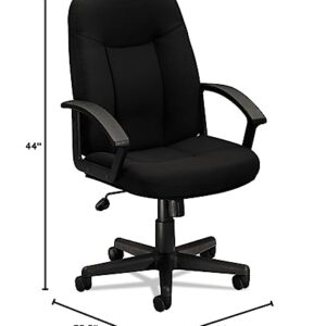 HON VL601VA10 VL601 Series Executive High-Back Swivel/Tilt Chair, Black Fabric & Frame