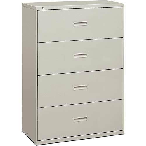 HON 484LQ Lateral File, 4-Drawer, 36-Inch x19-1/4-Inch x53-1/4-Inch, Lt. Gray