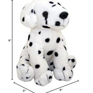 Anico Plush Toy Dog, Stuffed Animal, Dalmatian, 8 Inches Tall , White