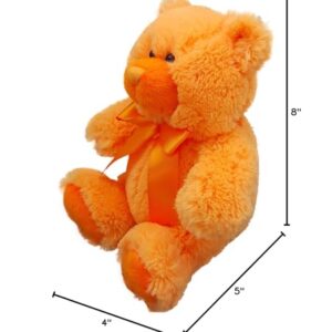 Anico 8" Colorful Cutie Bear, Orange