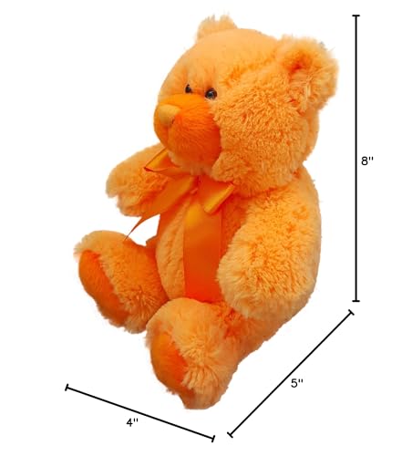 Anico 8" Colorful Cutie Bear, Orange