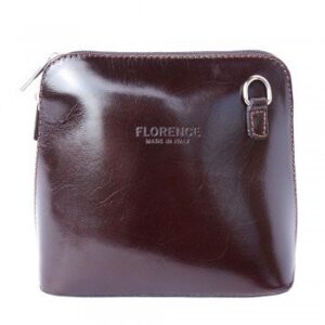 LaGaksta Small Flat Italian Crossbody Clutch Dark Brown