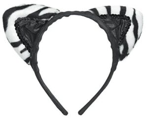 amscan zebra ears headband - child size, black/white - 1 pc.