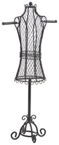 displays2go dress form jewelry stand, black, set of 6