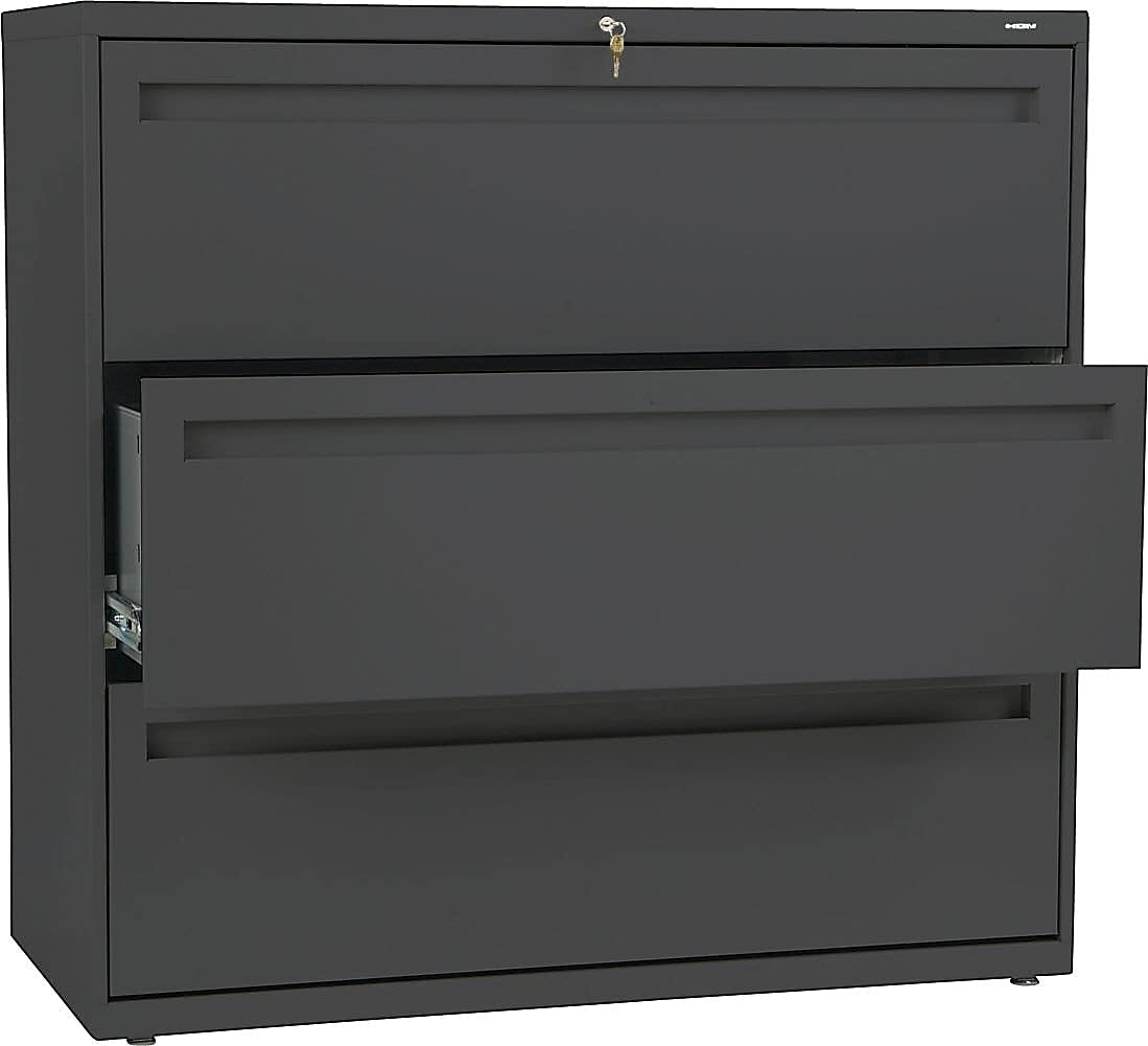 HON 793LS 700 Series Three-Drawer Lateral File, 42w x 19-1/4d, Charcoal