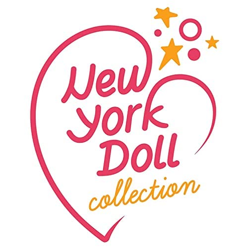 The New York Doll Collection My First Doll Stroller with Basket & Heart Design Foldable Doll Stroller, Pink