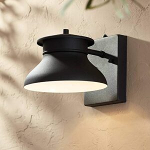 john timberland danbury farmhouse industrial rustic outdoor barn light fixture black led dusk to dawn 6" for exterior deck house porch yard patio outside garage front door garden home roof