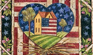 toland home garden 800049 american folk heart summer door mat 18x30 inch welcome outdoor doormat for entryway indoor entrance