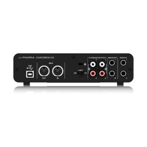 Behringer U-Phoria UMC204HD Audiophile 2x4 USB Audio/MIDI Interface with MIDAS Mic Preamplifiers, 24-Bit/192kHz Resolution