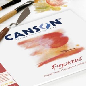 Canson Figueras Oil & Acrylic 290gsm Paper pad Including 10 Sheets, Size:41x33cm, Canvas-Like Texture