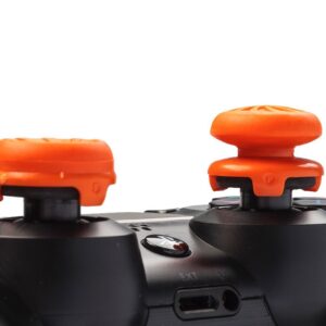 KontrolFreek GamerPack VX for PlayStation 4 (PS4) Controller | Performance Thumbsticks | 3 High-Rise, 1 Mid-Rise Concave | Black/Orange