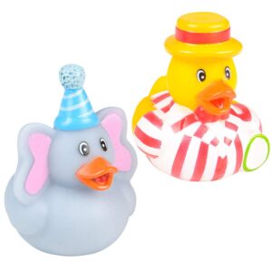 Rhode Island Novelty 2 Inch Carnival Rubber Ducks, One Dozen