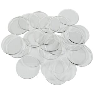 litko clear round miniature bases | 1.5mm thick | circular figure stands for wargaming boardgaming and collectible figures (25 count pack, 32mm)