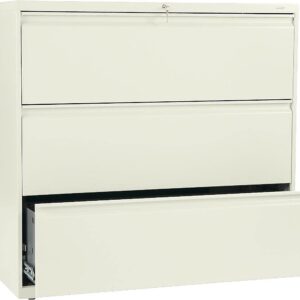 HON 893LL 800 Series Three-Drawer Lateral File, 42w x 19-1/4d x 40-7/8h, Putty