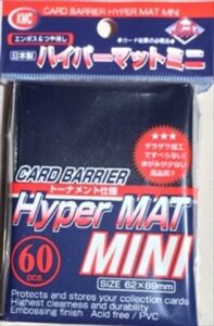 kmc mhm1591 deck protectors mini hyper blue, pack - 60