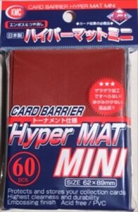 kmc sleeves mhm1607 deck protectors mini hyper red44; pack - 60 y