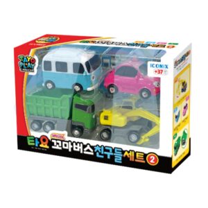 the little bus tayo special friends set 2 - mini cars series for kids bong bong heart poco max