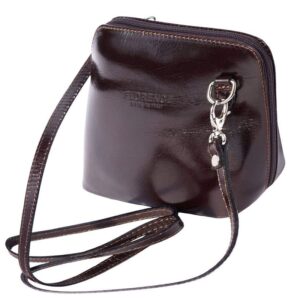 LaGaksta Small Flat Italian Crossbody Clutch Dark Brown