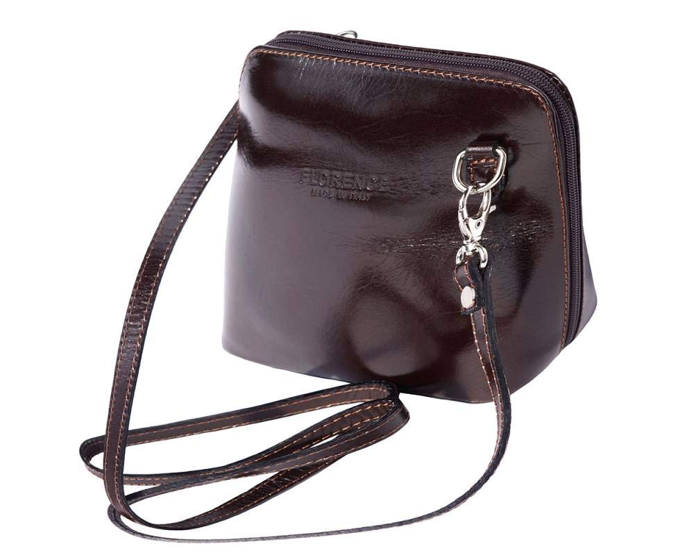 LaGaksta Small Flat Italian Crossbody Clutch Dark Brown