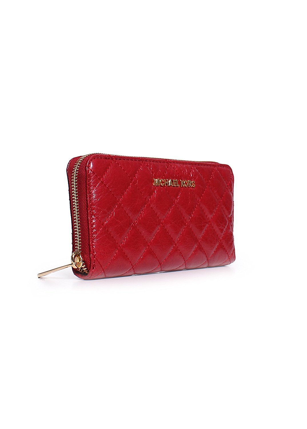 Michael Kors Susannah Zip Continental Dark RED Wallet