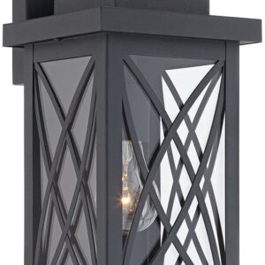 John Timberland Woodland Park Mission Outdoor Wall Light Fixture Black Metal15 Clear Glass Security Dusk to Dawn for Exterior House Porch Patio Outside Deck Garage Yard Front Door Garden Home