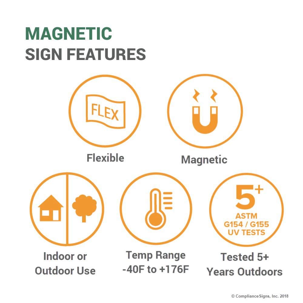 ComplianceSigns.com 3 Piece Over Size Load Sign, 72x12 inch Magnetic for Transportation