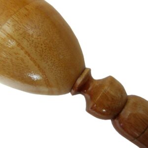 Wood Double Maraca Pair - Natural Finish, Handheld Percussion Instruments for Poly-Rhythm - Wooden Egg Shakers Musical Instrument by World Percussion USA