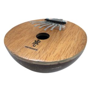 kalimba thumb piano - 7 keys - tunable - coconut shell - natural - by world percussion usa