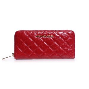 Michael Kors Susannah Zip Continental Dark RED Wallet