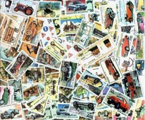 automobiles & motor vehicle stamp collection - 200 different stamps