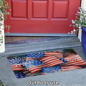 Toland Home Garden 800047 Sparkling Old Glory Summer Door Mat 18x30 Inch 4th of July Outdoor Doormat for Entryway Indoor Entrance