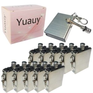 yuauy 10 pcs emergency hiking survival camping fire starter flint metal match lighter matchbox fire starter for camping outdoor