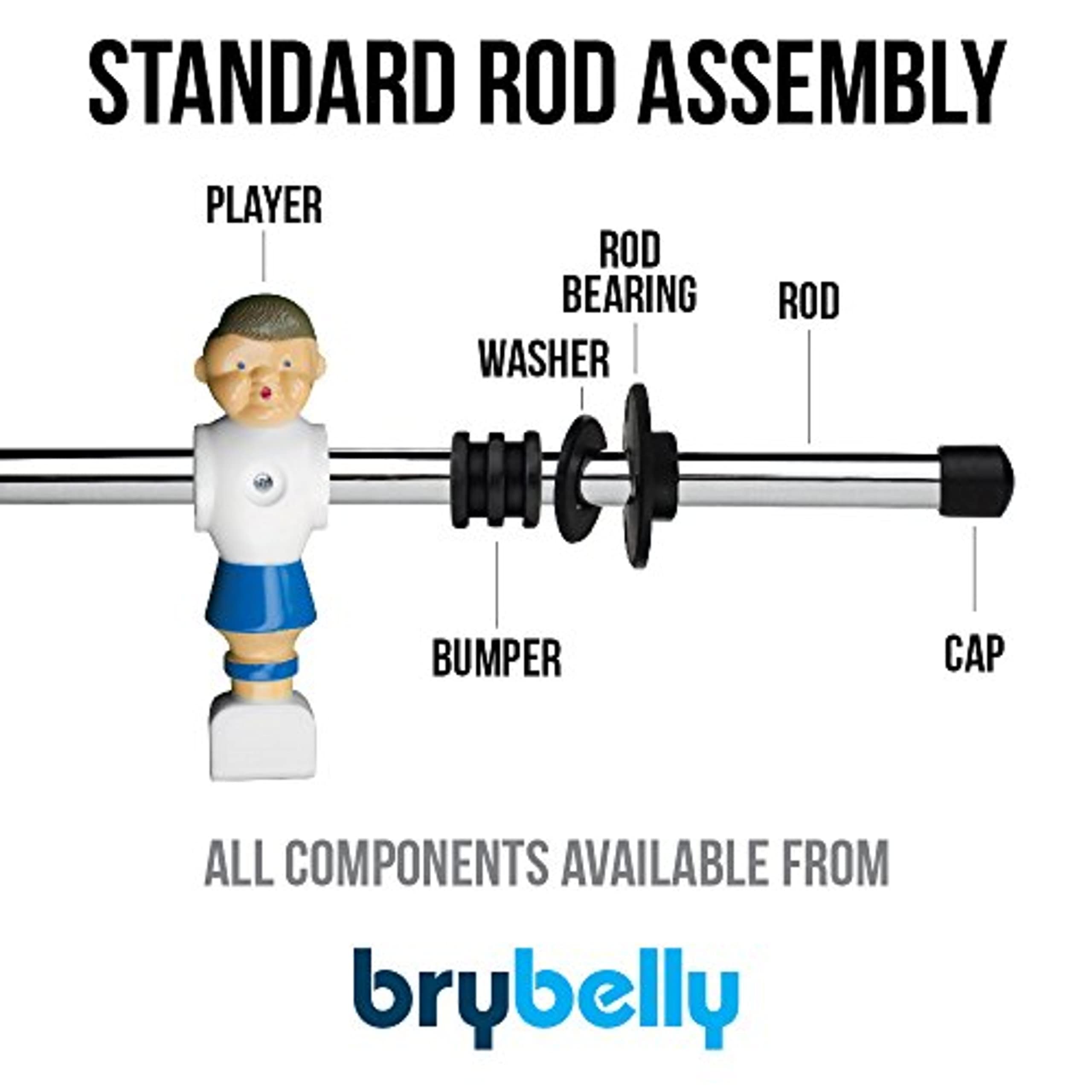 Brybelly Universal Rod Bearings for Standard Foosball Tables (Pack of 16)