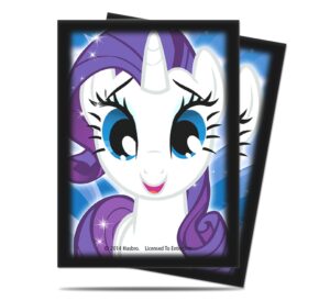 ultra pro my little pony deck protector sleeves featuring rarity (65ct)