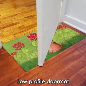 Toland Home Garden 800050 Potted Frog Spring Door Mat 18x30 Inch Summer Outdoor Doormat for Entryway Indoor Entrance