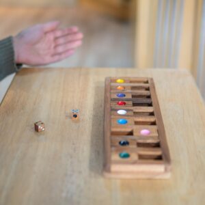 BSIRI Shut The Box Board Games with Math Kids Player Wooden Box of Brain Teaser Puzzles for Family Educational and Get Fun on Game to Teach Kids to Count on Math