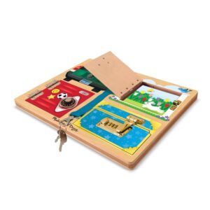 Melissa & Doug Locks and Latches Board Wooden Educational Toy