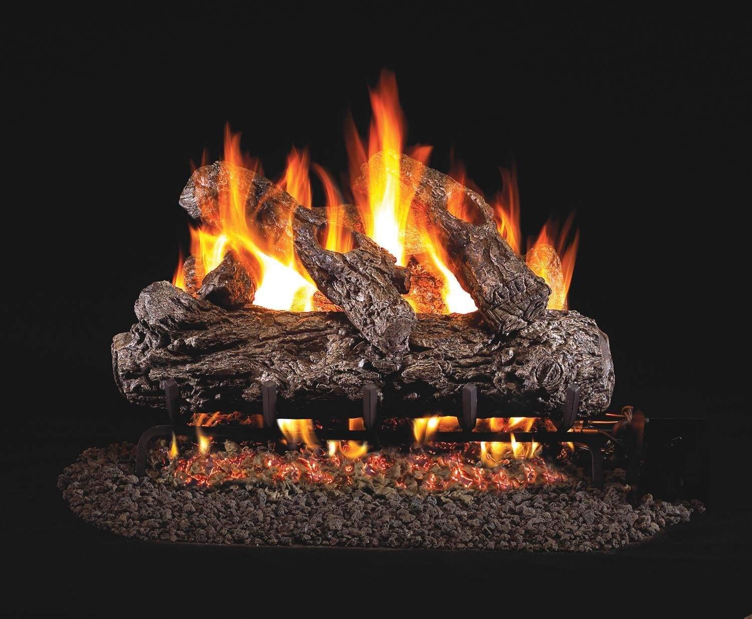 RH Peterson Co. Standard Rustic Oak Gas Logs- 24 Inch- LOGS ONLY