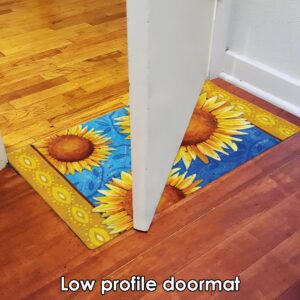 Toland Home Garden 800017 Sweet Sunflowers Summer Door Mat 18x30 Inch Flower Outdoor Doormat for Entryway Indoor Entrance