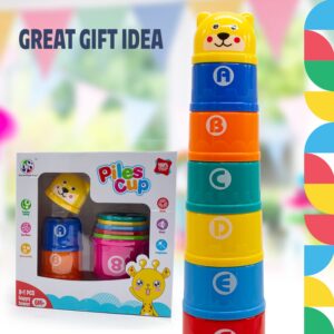 Stacking Cups Nesting and Stacking Cups Gift Colorful Educational Alphabets Numbers Building Joy Cups Toddler Fun Play Toys