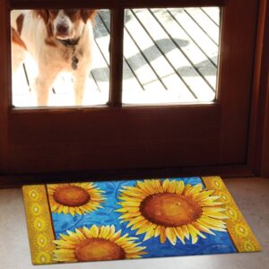 Toland Home Garden 800017 Sweet Sunflowers Summer Door Mat 18x30 Inch Flower Outdoor Doormat for Entryway Indoor Entrance