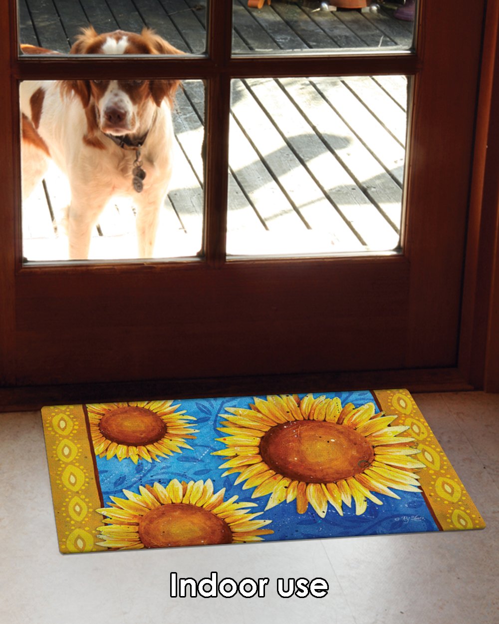 Toland Home Garden 800017 Sweet Sunflowers Summer Door Mat 18x30 Inch Flower Outdoor Doormat for Entryway Indoor Entrance