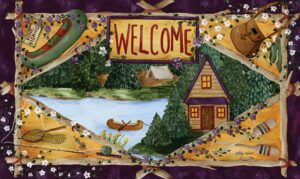 toland home garden 800041 lakeside welcome summer door mat 18x30 inch fishing outdoor doormat for entryway indoor entrance