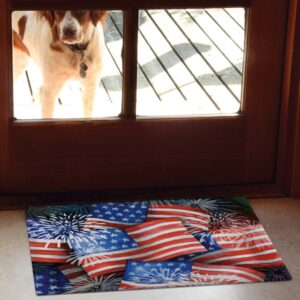 Toland Home Garden 800047 Sparkling Old Glory Summer Door Mat 18x30 Inch 4th of July Outdoor Doormat for Entryway Indoor Entrance