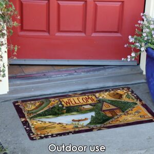 Toland Home Garden 800041 Lakeside Welcome Summer Door Mat 18x30 Inch Fishing Outdoor Doormat for Entryway Indoor Entrance