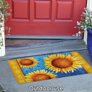 Toland Home Garden 800017 Sweet Sunflowers Summer Door Mat 18x30 Inch Flower Outdoor Doormat for Entryway Indoor Entrance