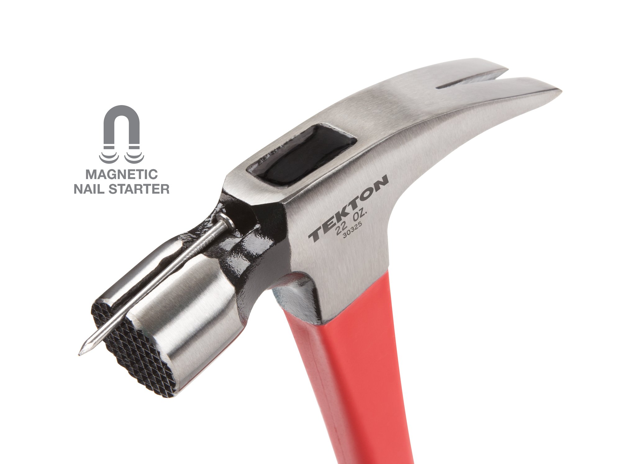 TEKTON 22 oz. Jacketed Fiberglass Magnetic Head Framing Hammer | 30325